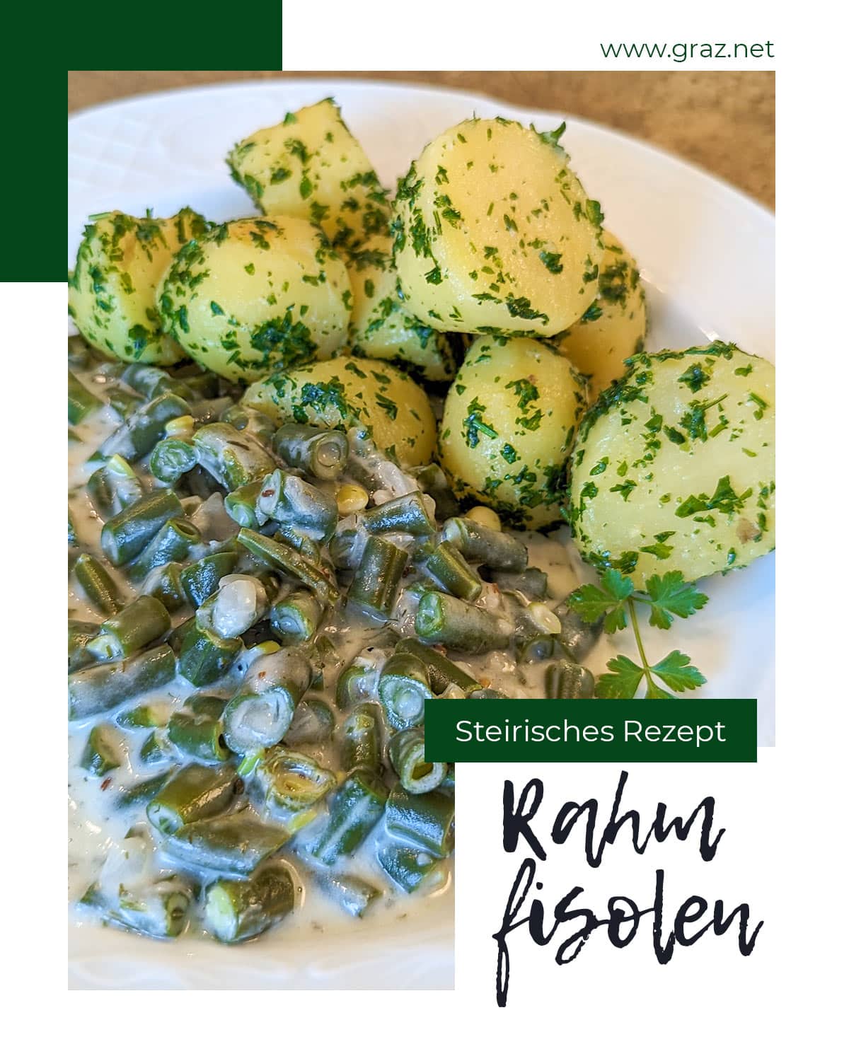 Rahmfisolen - Bohnschadl Soße - Rezept